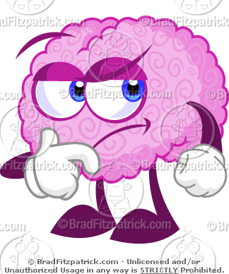 A Cute Cartoon Brain Thinking! - Clip art of a Thinking Brain Cartoon ...