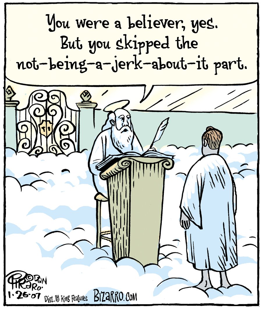 Funny God Cartoon by Dan Piraro’s Bizarro – Drawings & Sketches