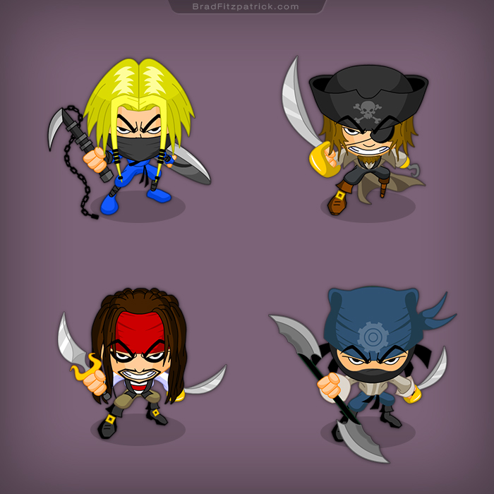 Pirate-Ninja-Character-Designs-for-Mobile-iPhone-Games-02 – Brad ...